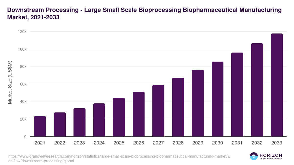 Downstream Processing - Large and small-scale bioprocessing market outlook