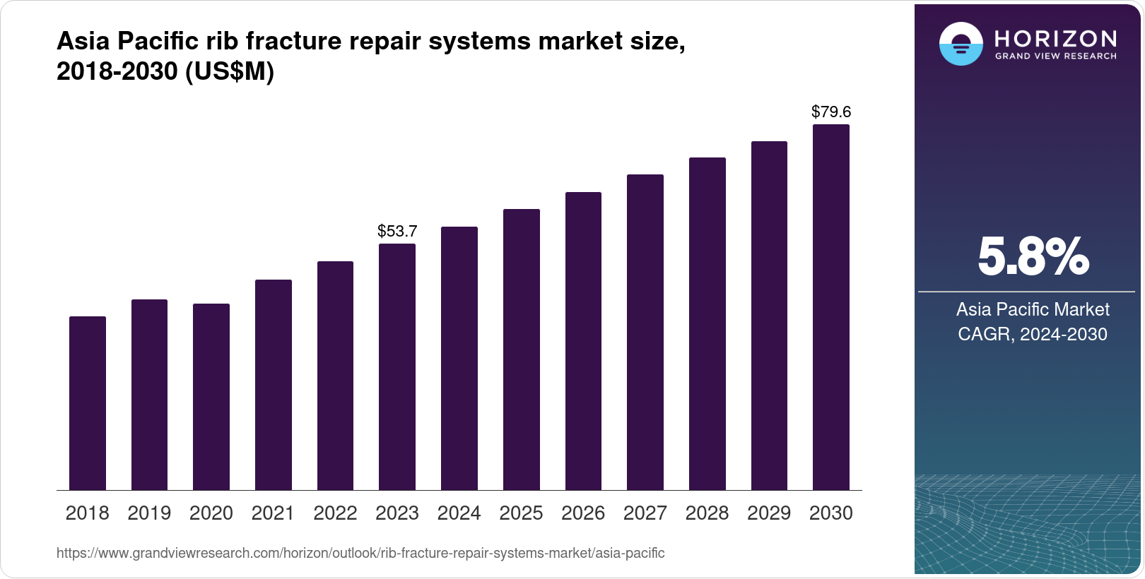 Asia Pacific Rib Fracture Repair Systems Market Size & Outlook, 2030