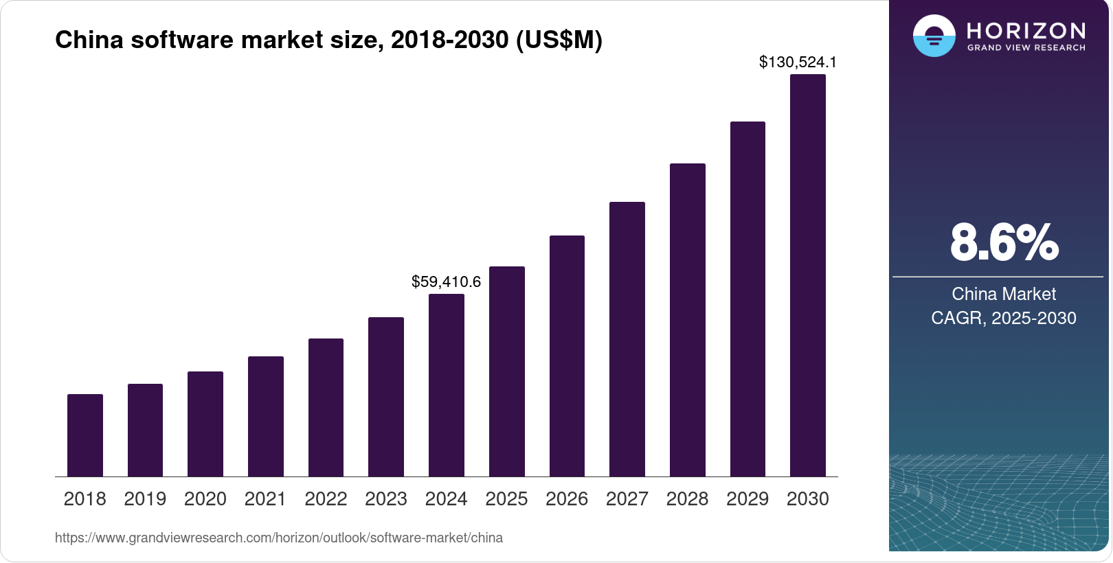 China Software Market Size & Outlook, 2030