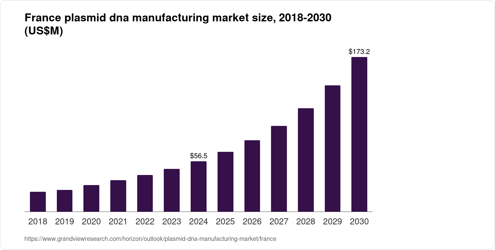 France Plasmid DNA Manufacturing Market Size & Outlook, 2030