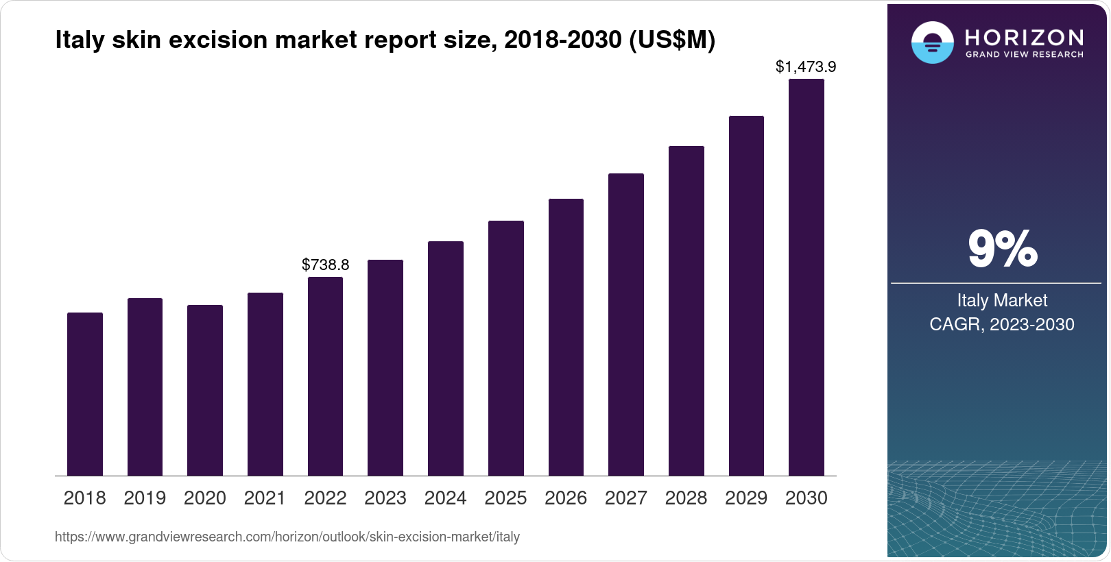 Italy Skin Excision Market Size & Outlook, 2030