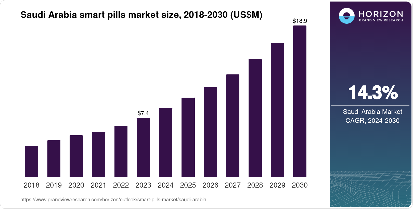 Saudi Arabia Smart Pills Market Size & Outlook, 2030