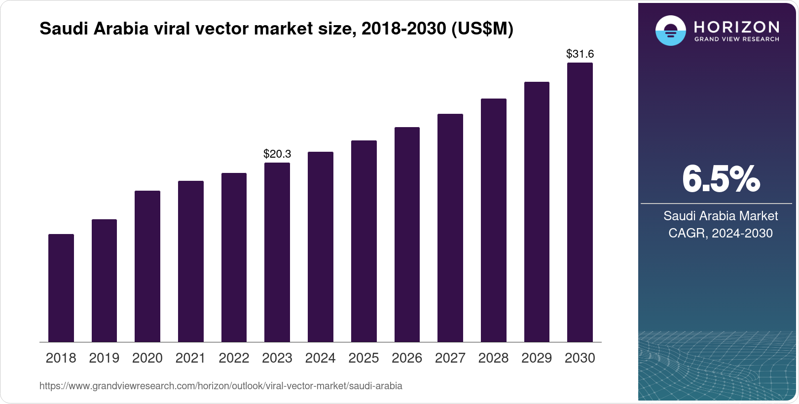 Saudi Arabia Viral Vector Market Size & Outlook, 2030