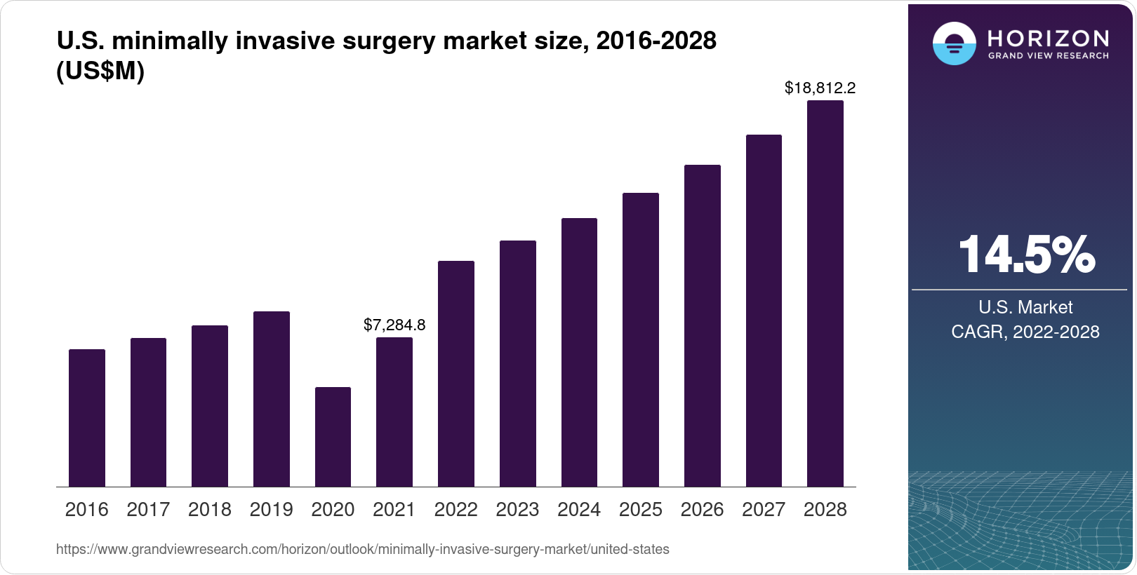 The United States Minimally Invasive Surgery Market Size & Outlook, 2028
